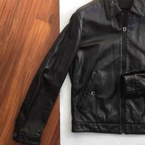 Salvatore Ferragamo | Jackets & Coats | Salvatore Ferragamo Leather ...